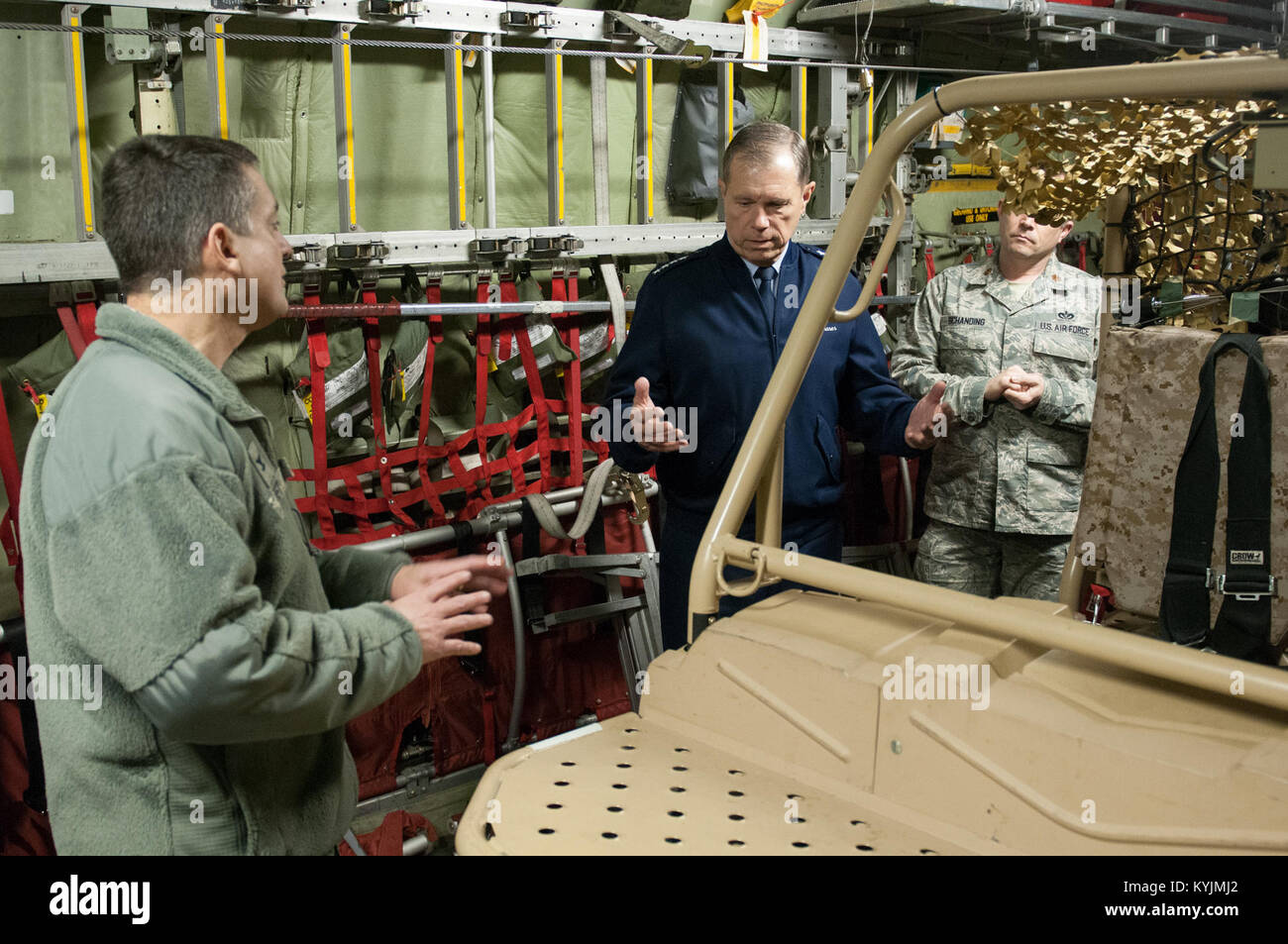 Col. Warren Hurst (left), commander of the 123rd Airlift Wing ...