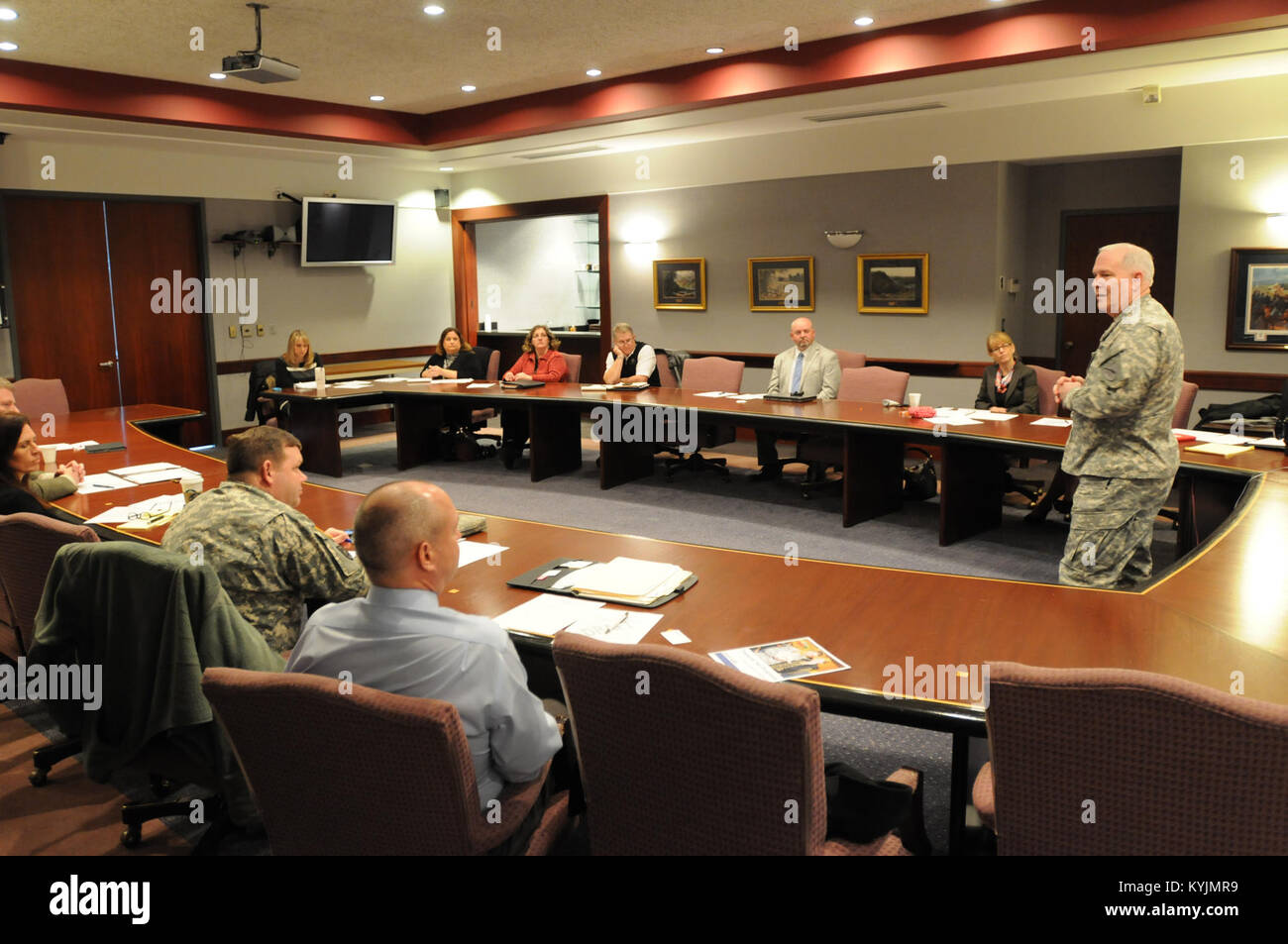 Brig. Gen. Benjamin Adams III speaks to the Military Spouse Task Force ...