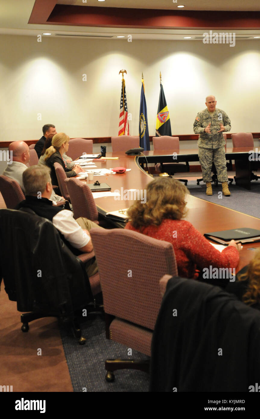 Brig. Gen. Benjamin Adams III speaks to the Military Spouse Task Force ...