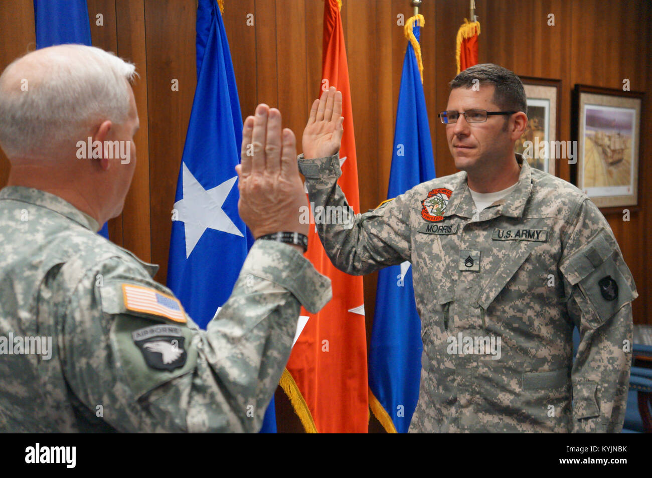 US military awards and promotion ceremony Stock Photo - Alamy