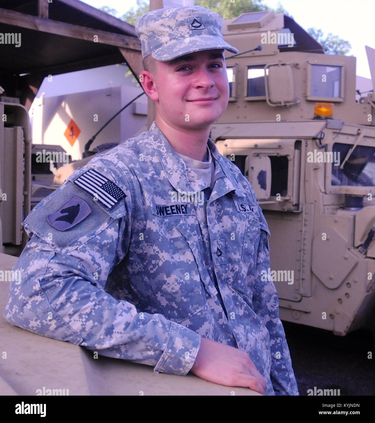 Pfc. Michael Sweeney is the youngest Soldier in Task Force Longrifles ...