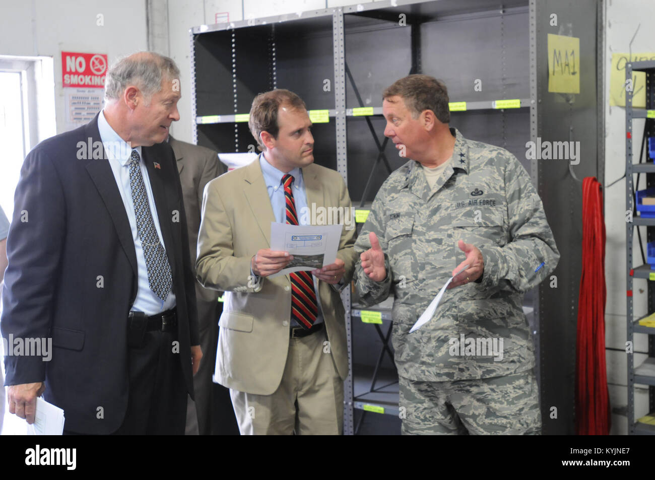 Congressman Andy Barr tours Bluegrass Station in Lexington, Ky., with ...