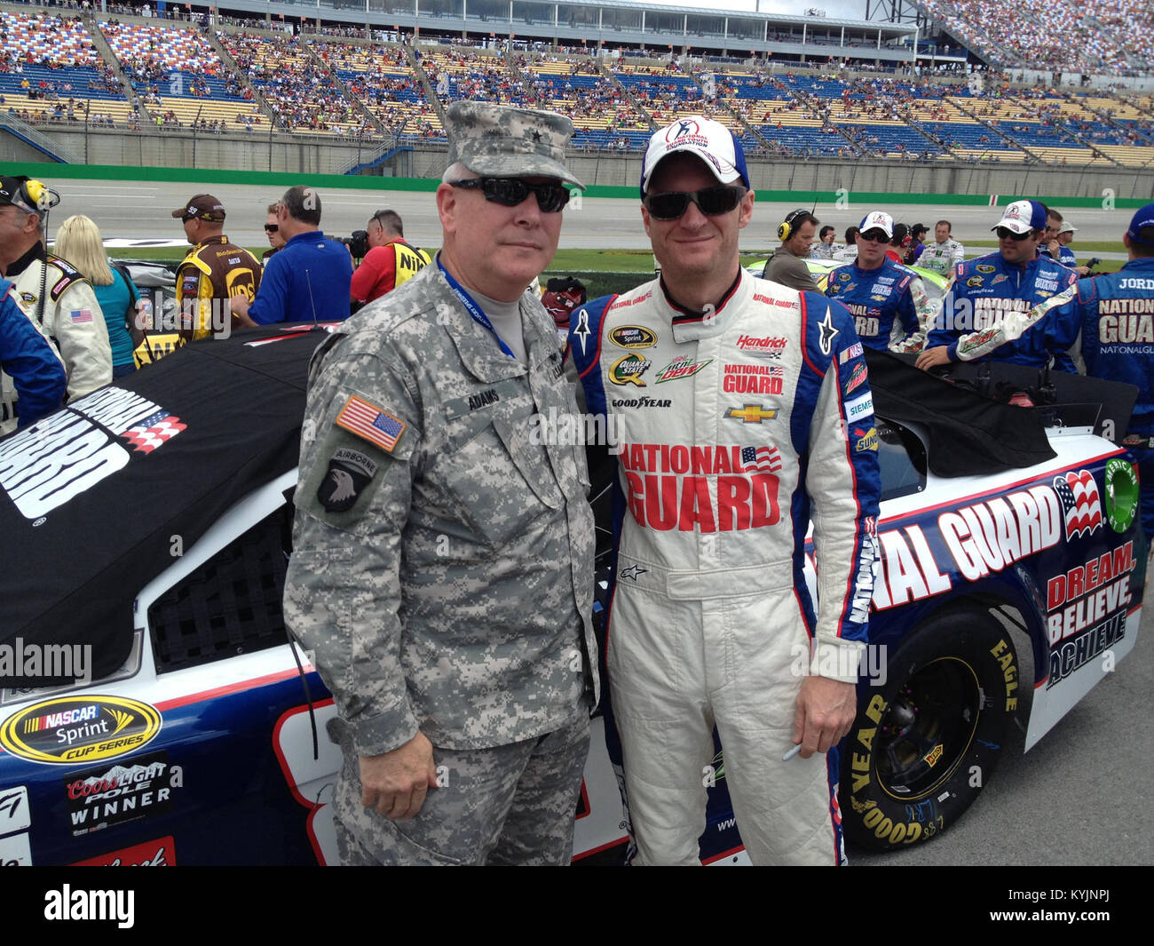 US military army National Guard at Indycar meet Stock Photo - Alamy