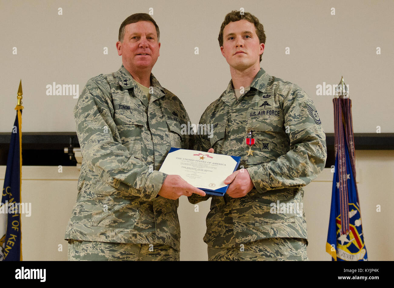 Kentucky’s adjutant general, Maj. Gen. Edward W. Tonini, presents Tech ...