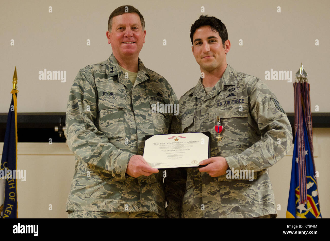 Kentucky’s adjutant general, Maj. Gen. Edward W. Tonini, presents Tech ...