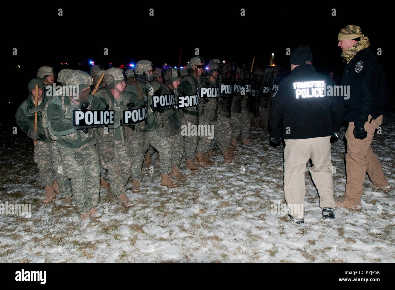 Soldiers of Charlie Co. 1st Battalion, 149th Infantry conducted civil ...