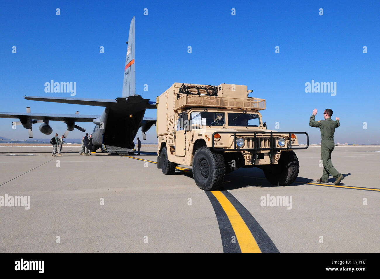 Soldiers with the 63rd Theater Aviation Brigade's signal section ...