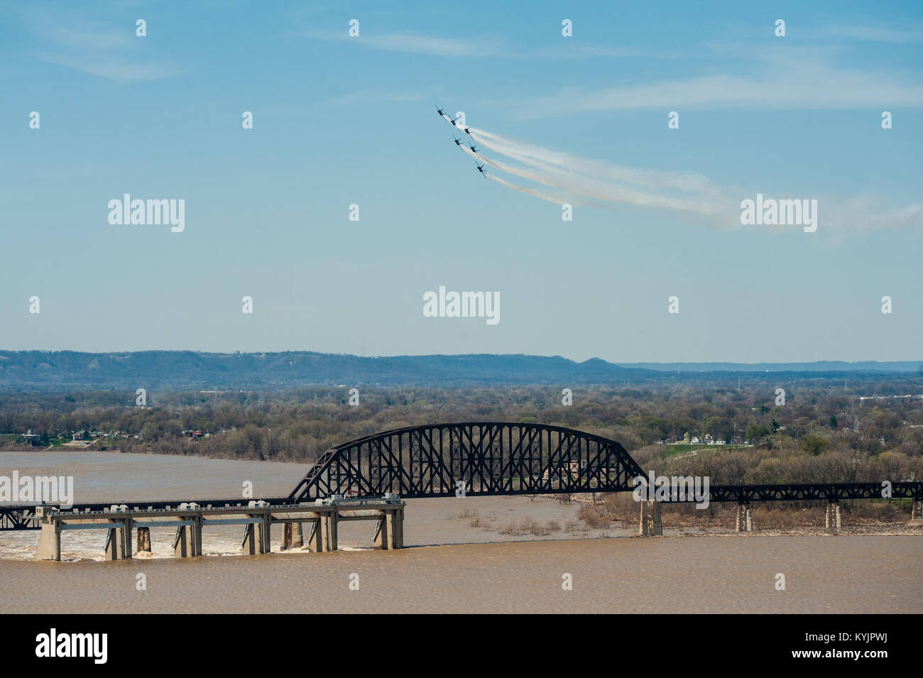 The U.S. Navy Blue Angels practice their aerial demonstration routine ...