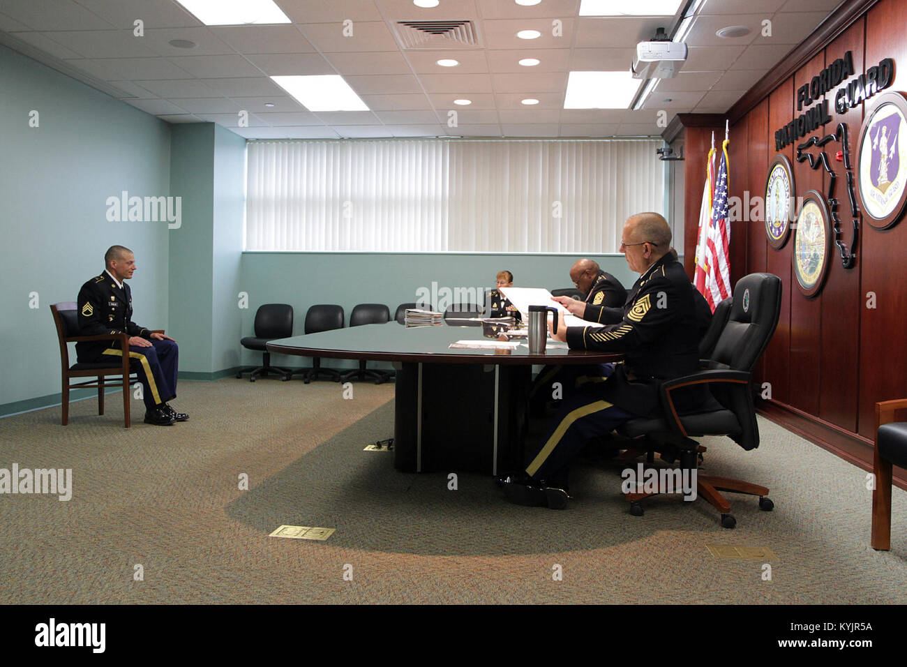 Staff Sgt. Nicholas Anglin appears before the sergeant major board ...