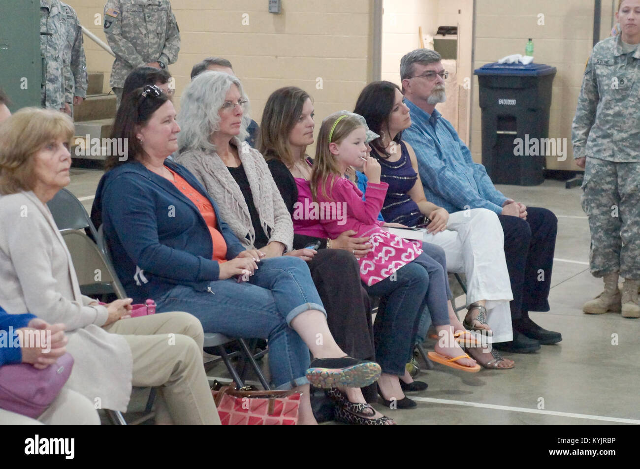 National guard with family Stock Photo - Alamy