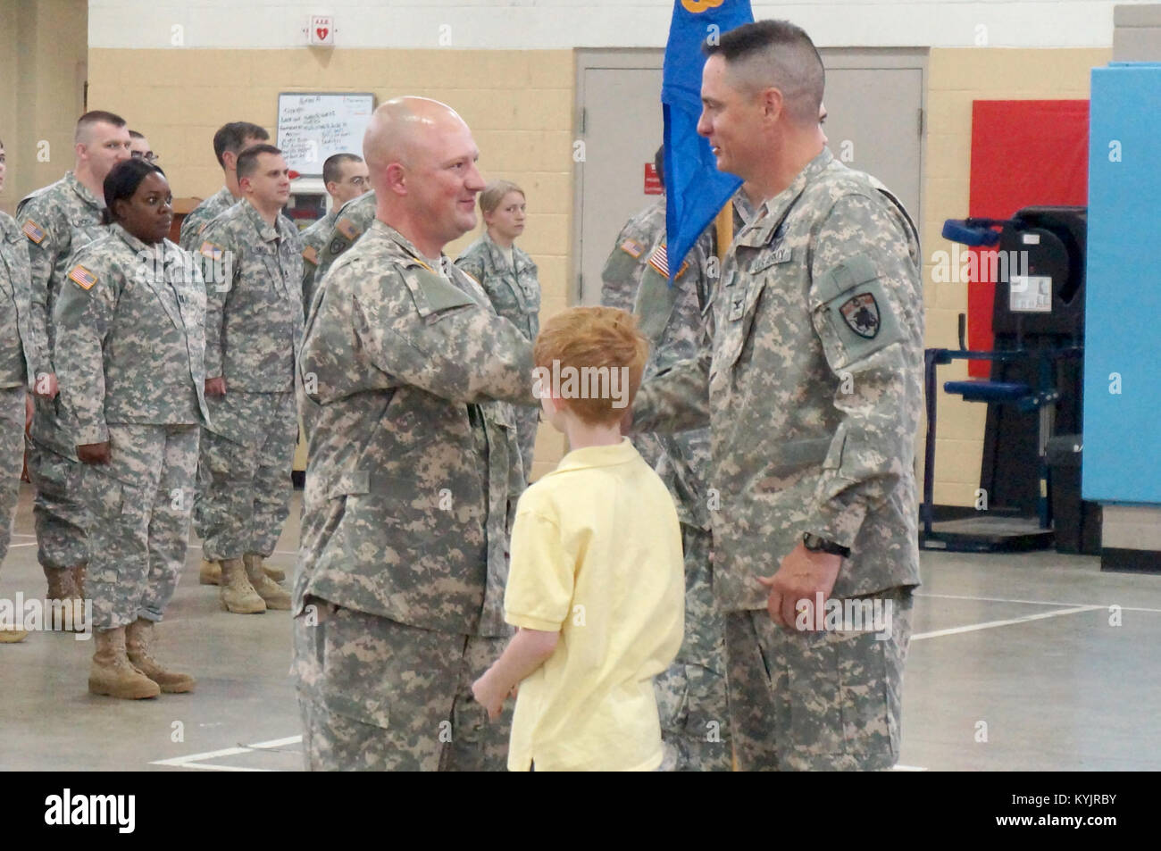 National guard with family Stock Photo - Alamy