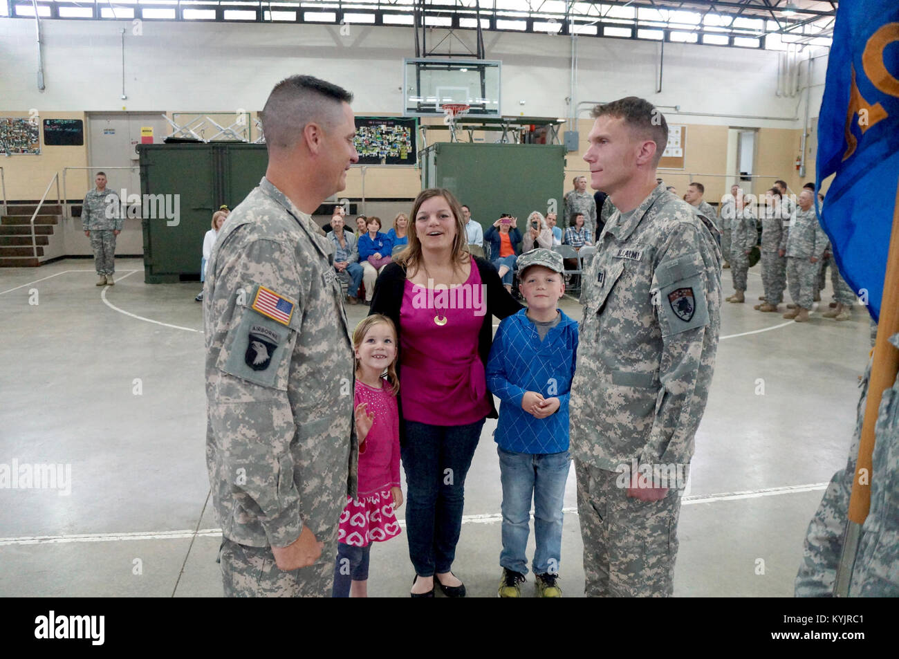National guard with family Stock Photo - Alamy