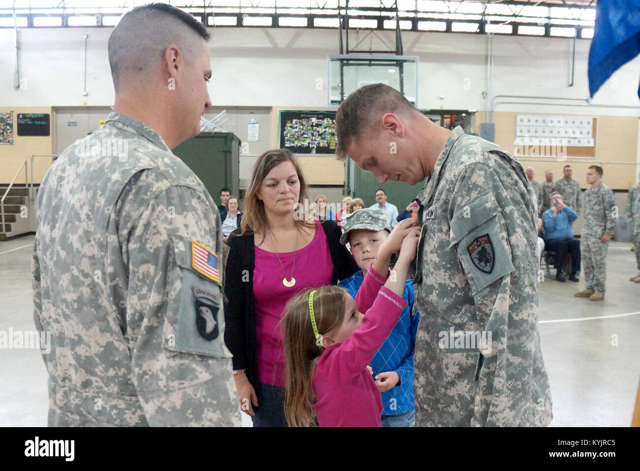 National guard with family Stock Photo - Alamy