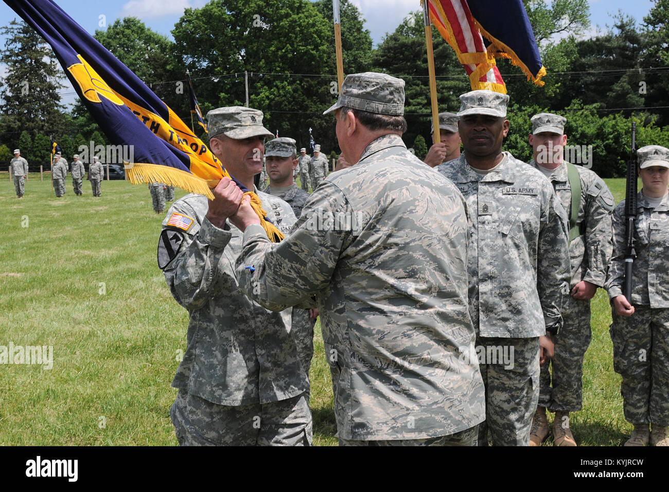 Lt. Col. Bryan Howay took charge of the 75th Troop Command during a ...