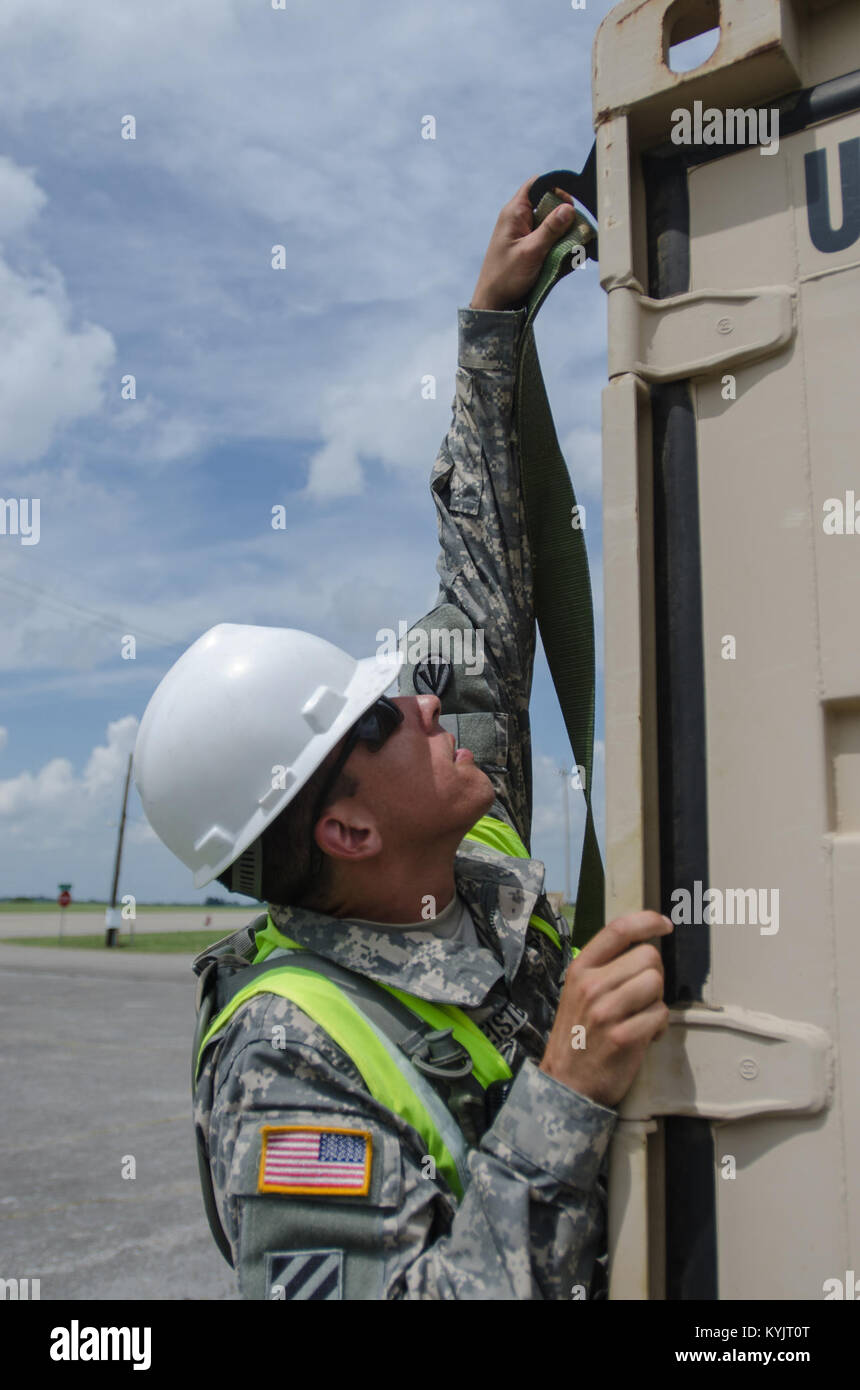 U.S. Army 1st Lt. Brandon Burimeister, clearance officer in charge for ...