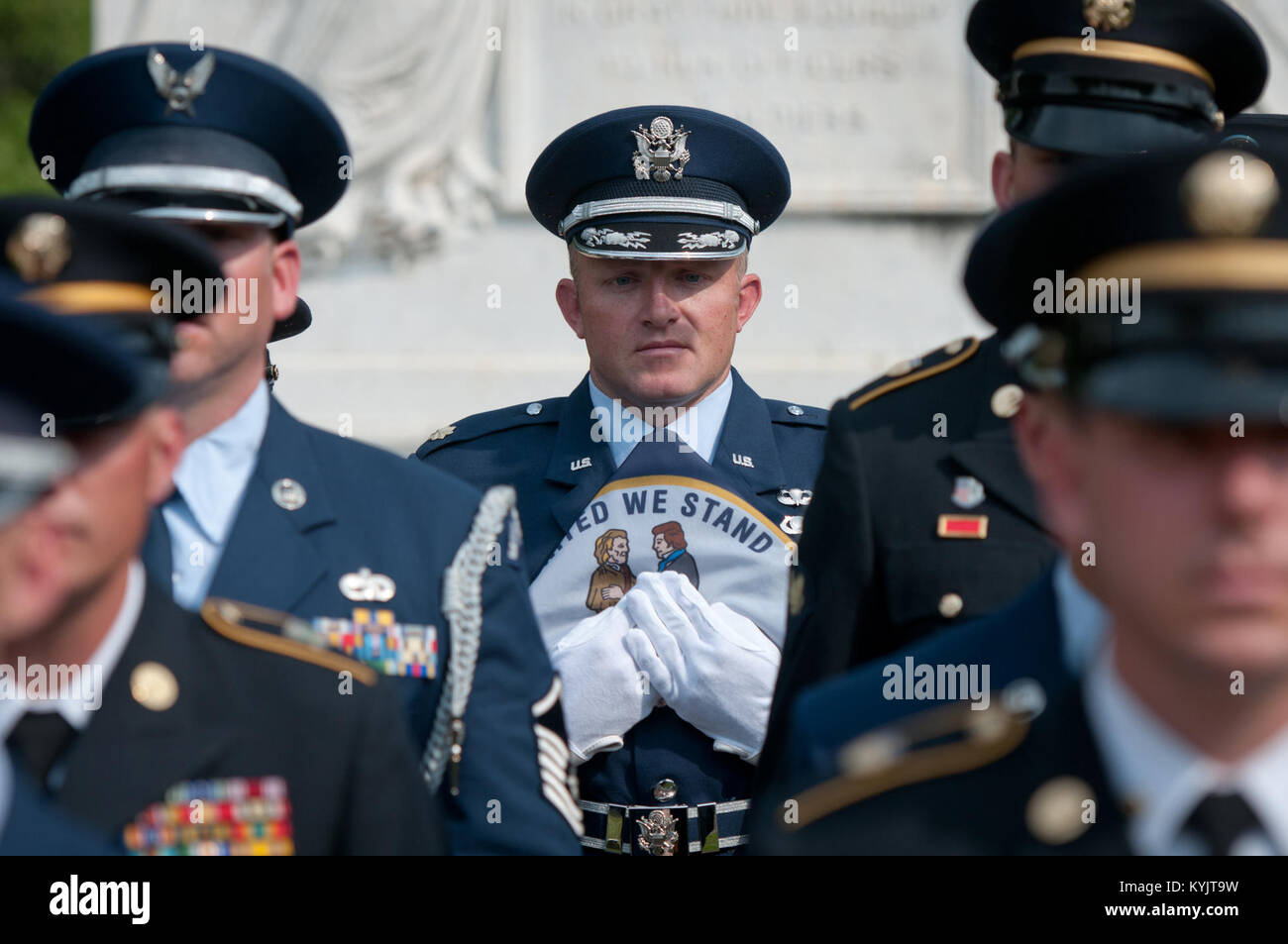 Maj. Josh Elwell, officer-in-charge of the 123rd Airlift Wing Honor ...