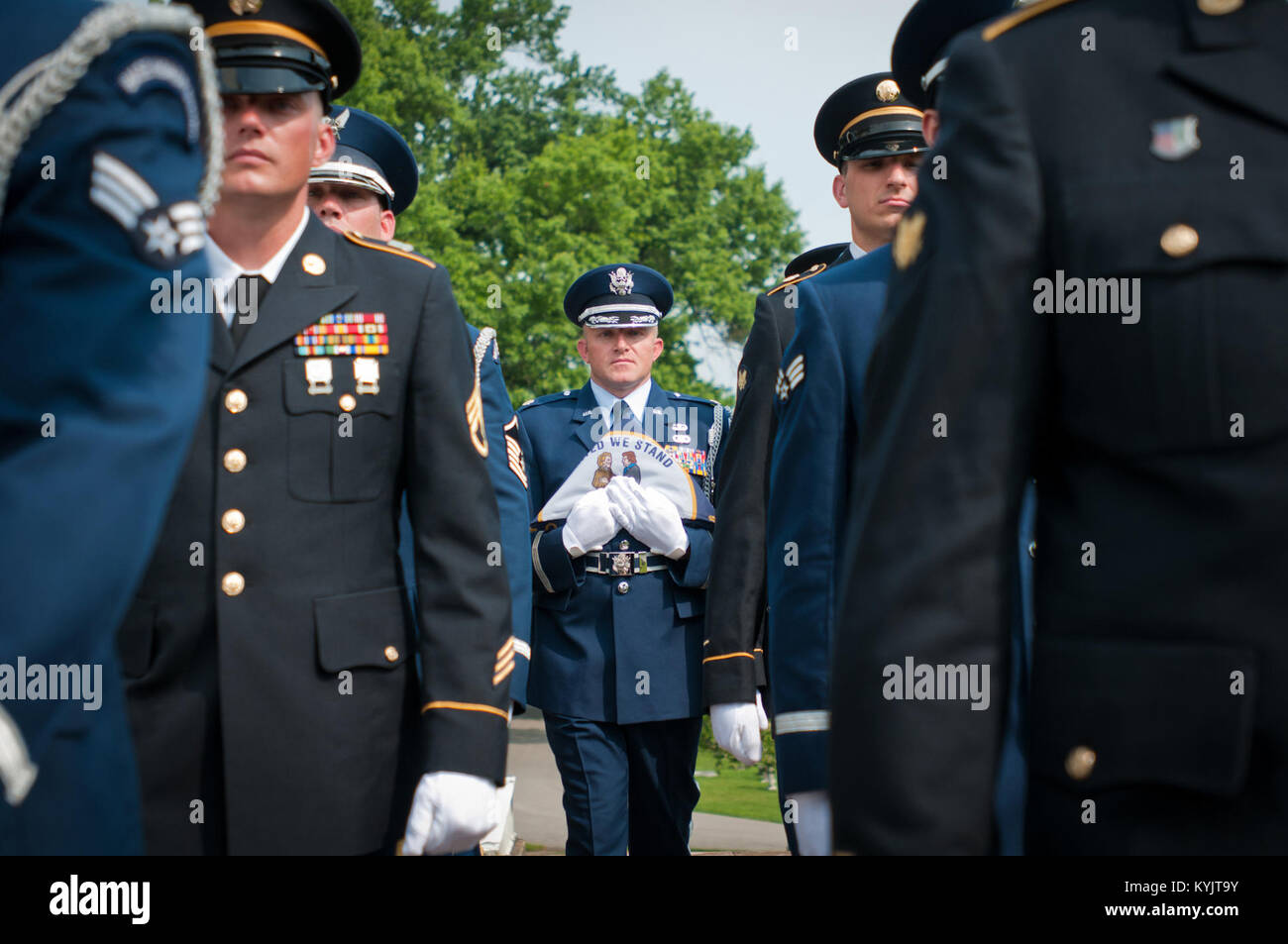 Maj. Josh Elwell, officer-in-charge of the 123rd Airlift Wing Honor ...