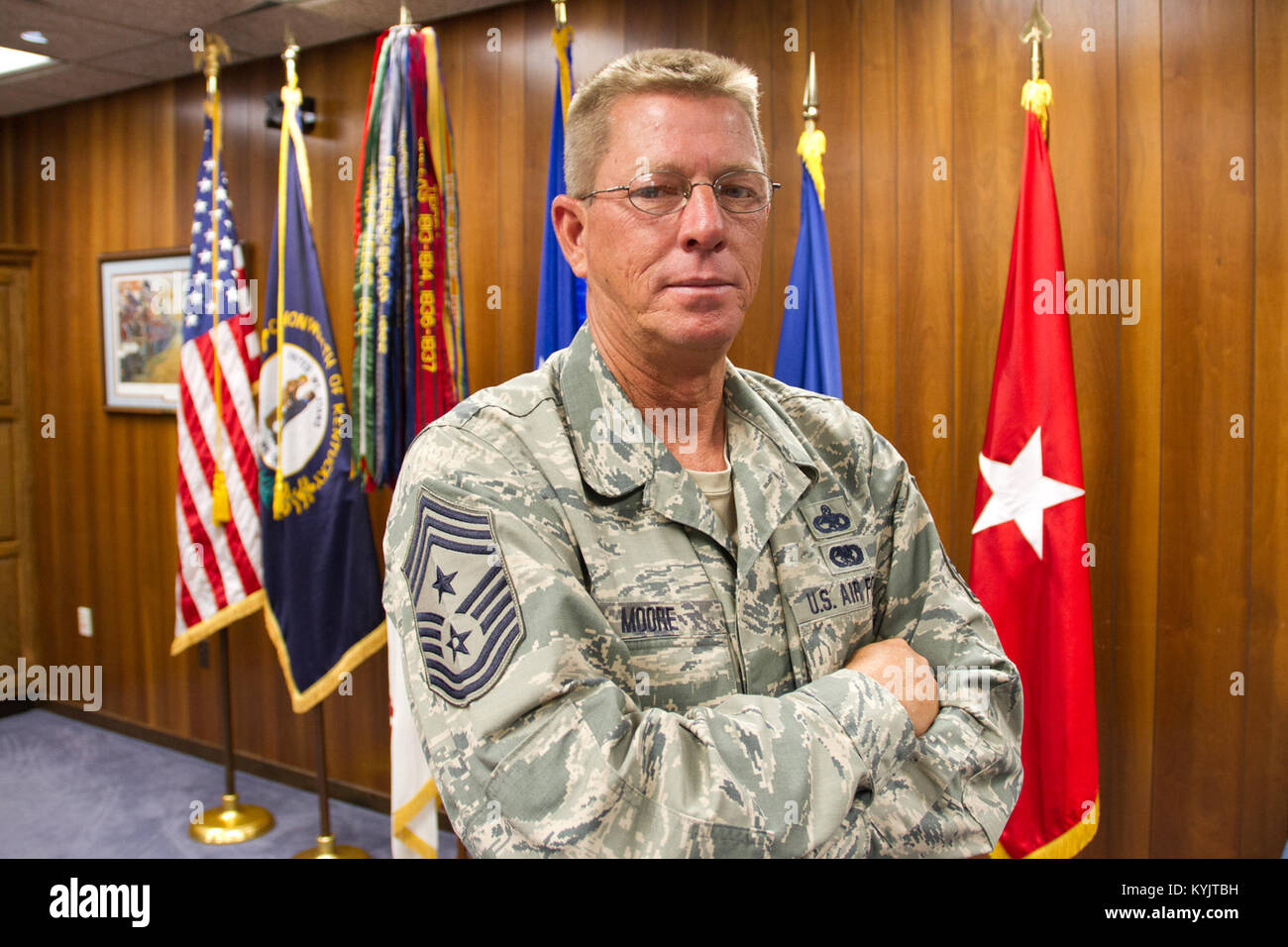 Command Chief Master Sgt. Jeffrey Moore Stock Photo - Alamy