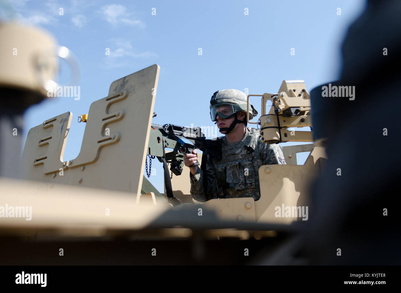 Airman First Class Adam Cantrell, security forces journeyman for the ...