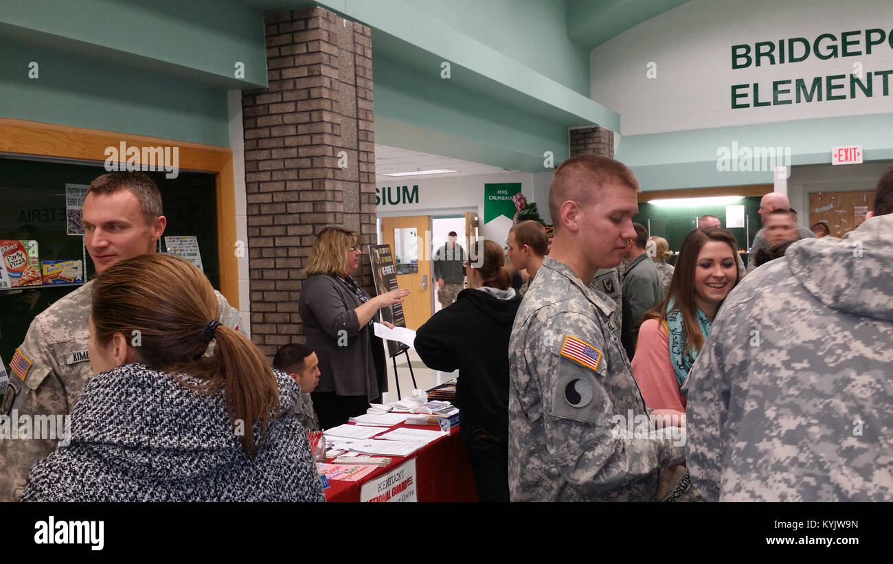 US military personnel with families Stock Photo - Alamy