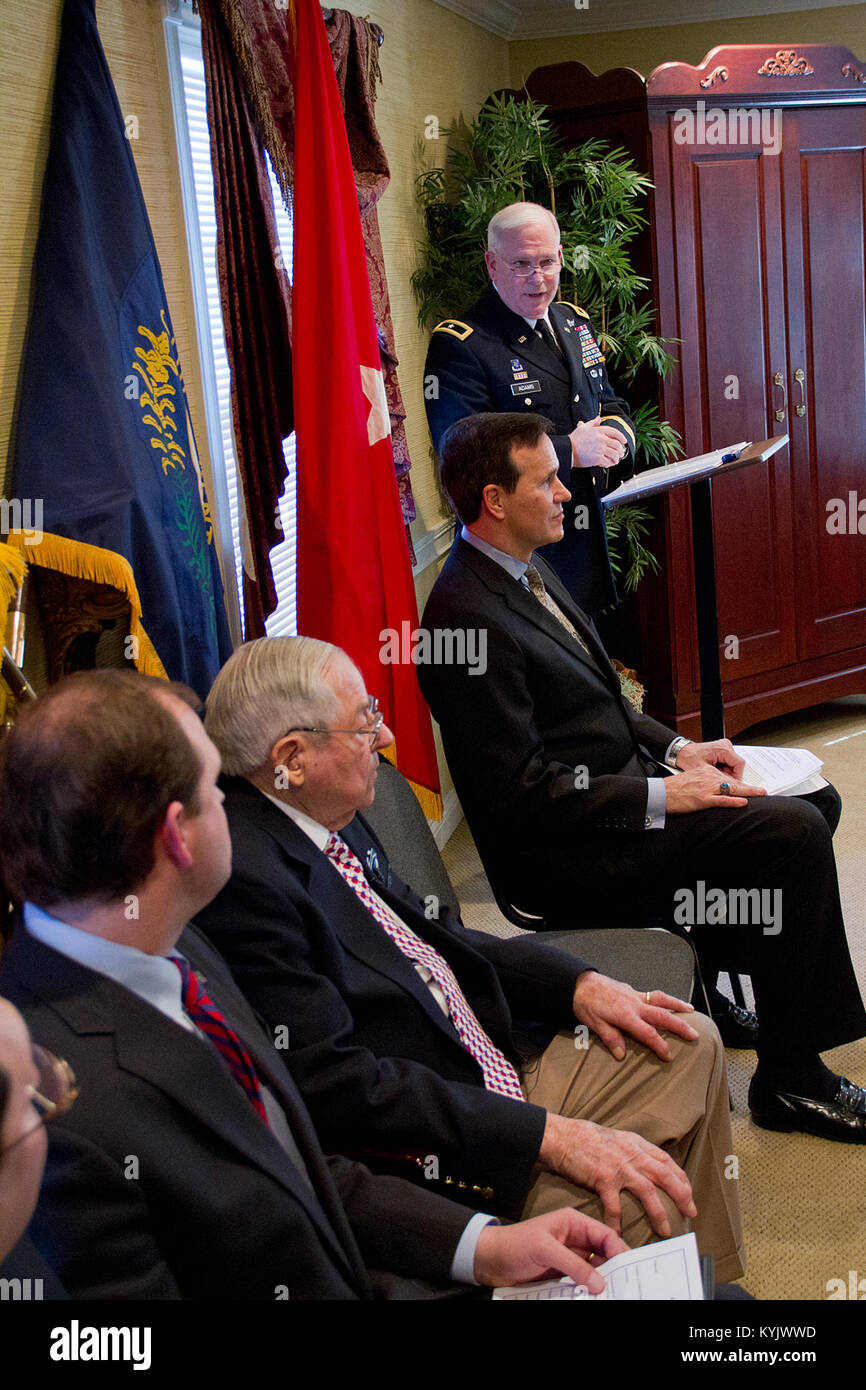Brig. Gen. Benjamin F. Adams III speaks during an awards ceremony ...
