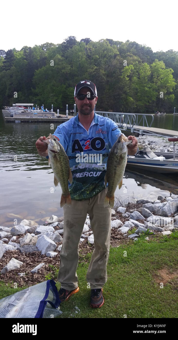 US military fishermn with fish caught Stock Photo - Alamy