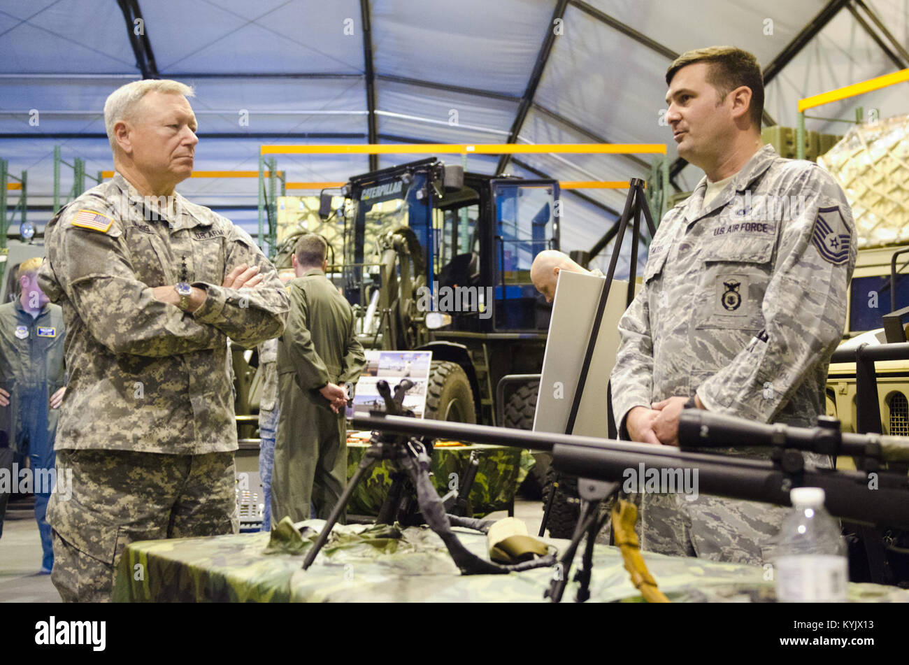 General Frank J. Grass (left), chief of the National Guard Bureau ...