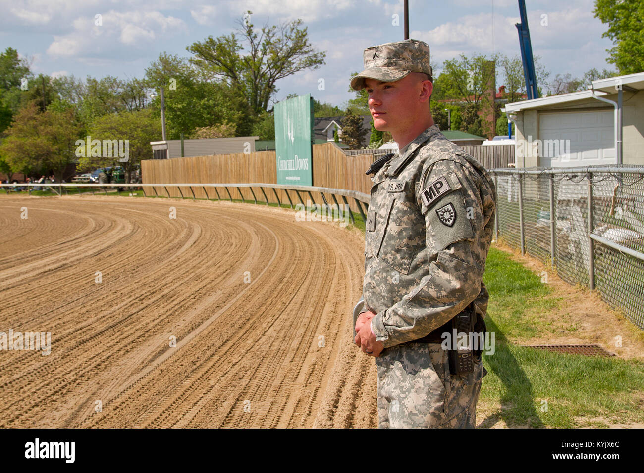 Pvt. Nathaneal McFarland with the 198th Military Police Battalion ...