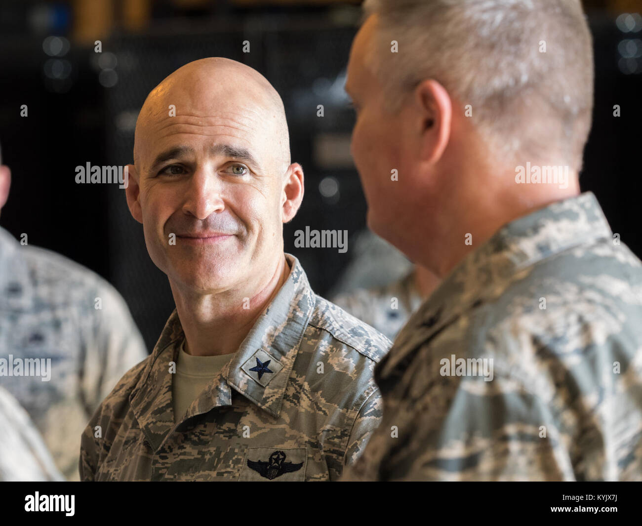 Col. David Mounkes (right), commander of the 123rd Contingency Response ...