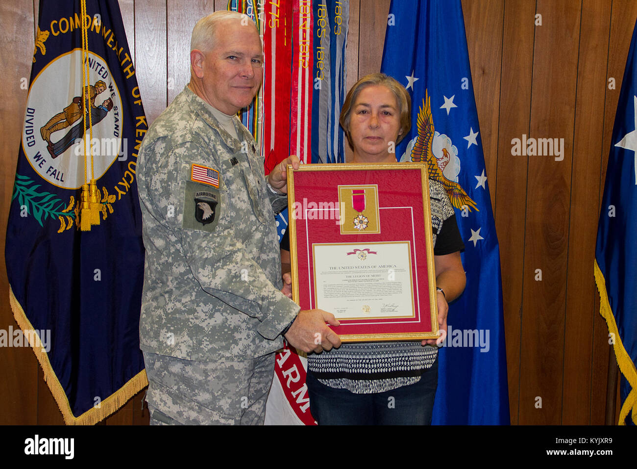 Brig. Gen. Benjamin Adams III presents retired Command Sgt. Maj ...