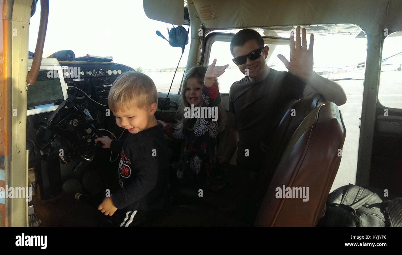 Preflight help from son Brian, granddaughter Macie, and Grandson ...