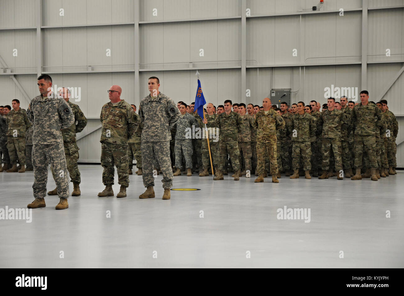 Soldiers of the 751st Aviation Troop Command stand in formation during ...