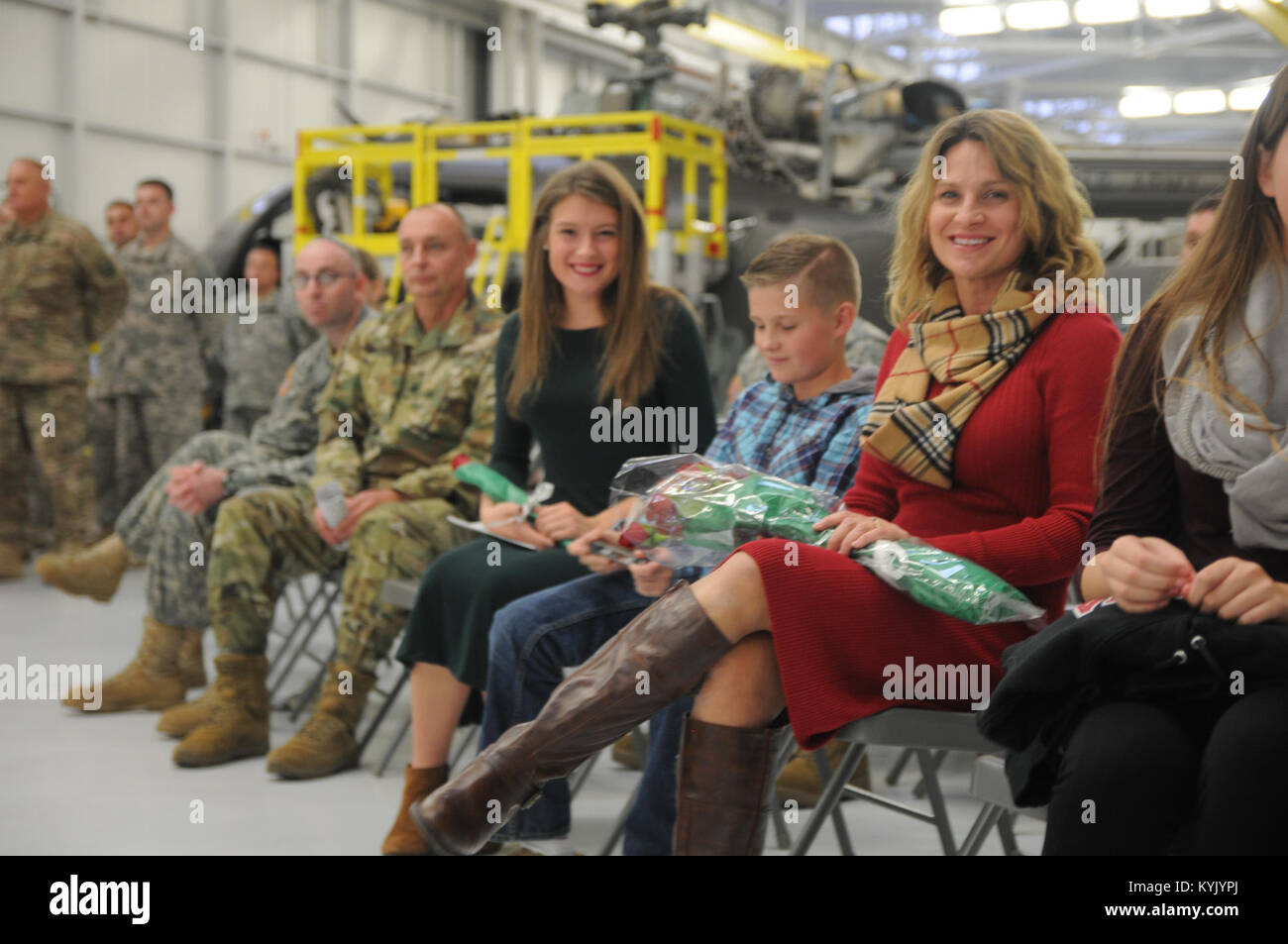 Family members of Lt. Col. Gary Lewis enjoy a change of command ...