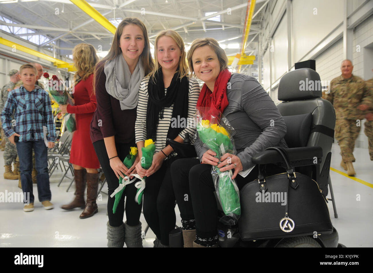 Family members of Maj. Michael Armstrong enjoy a change of command ...