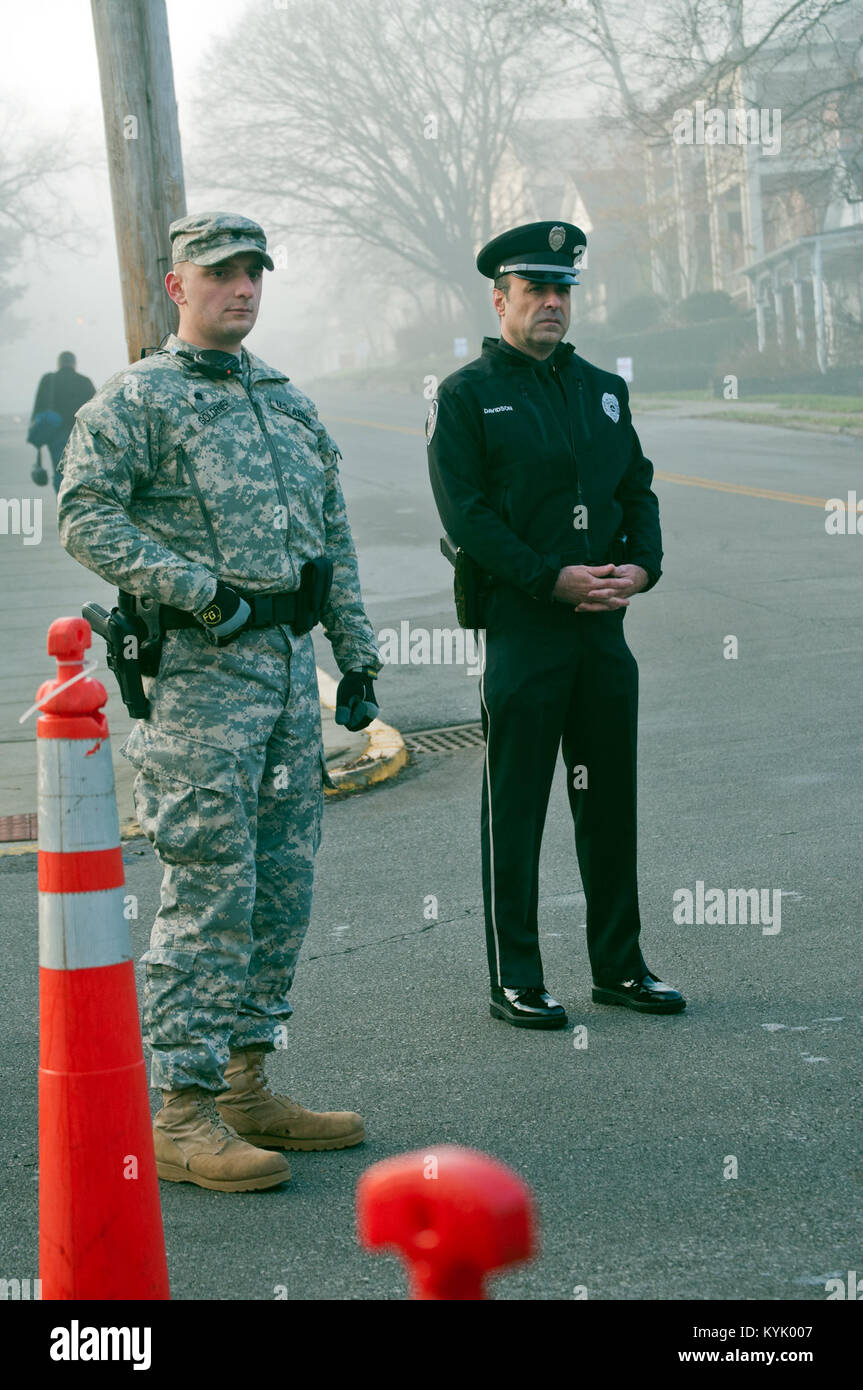 Spc. Josh Goldener, military police with the 1103rd MP Detachment, and ...