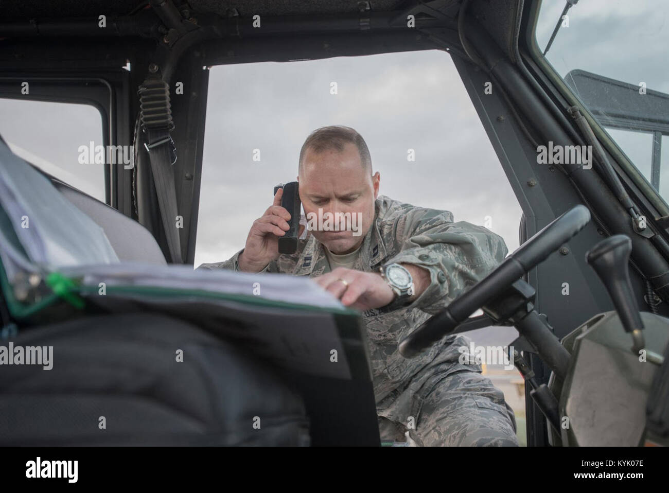 U.S. Air Force Capt. James Embry, air operations officer with the ...