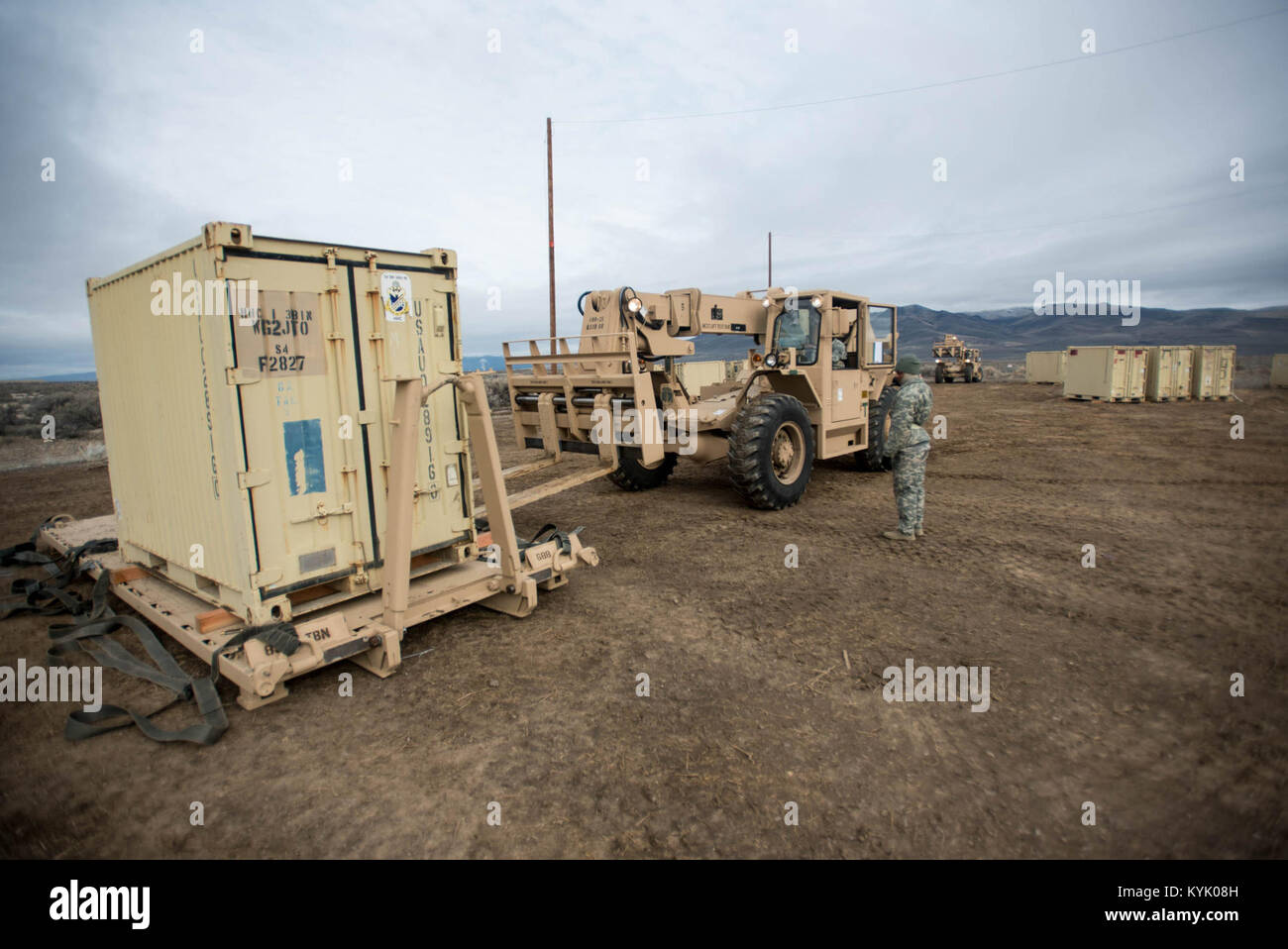 Soldiers from the U.S. Army’s 688th Rapid Port Opening Element move ...