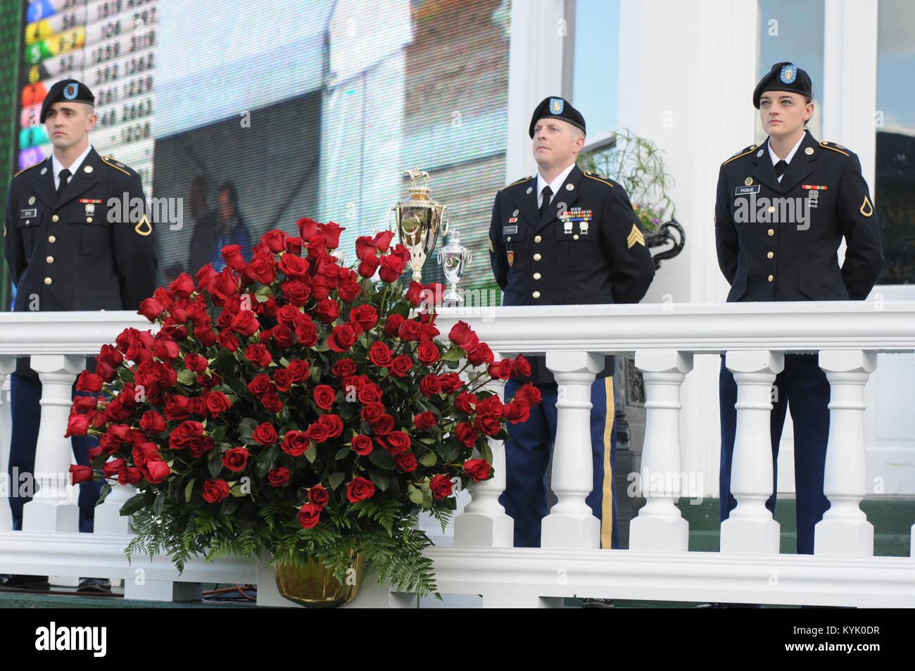 Members of the 617th Military Police Company guard the Kentucky Derby ...