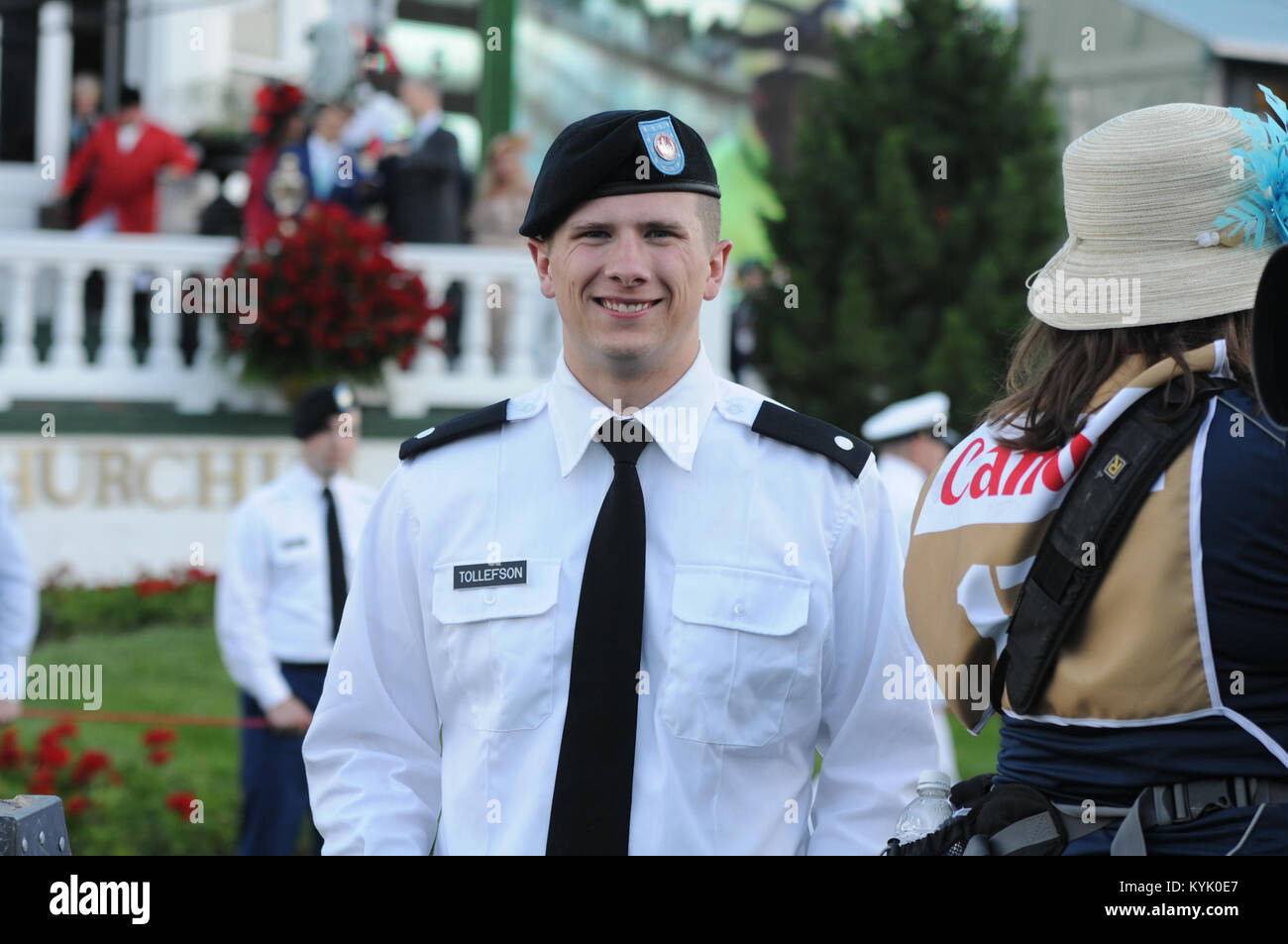Cadet Eric Tollefson with Alpha Battery 623rd, secures the perimeter of ...