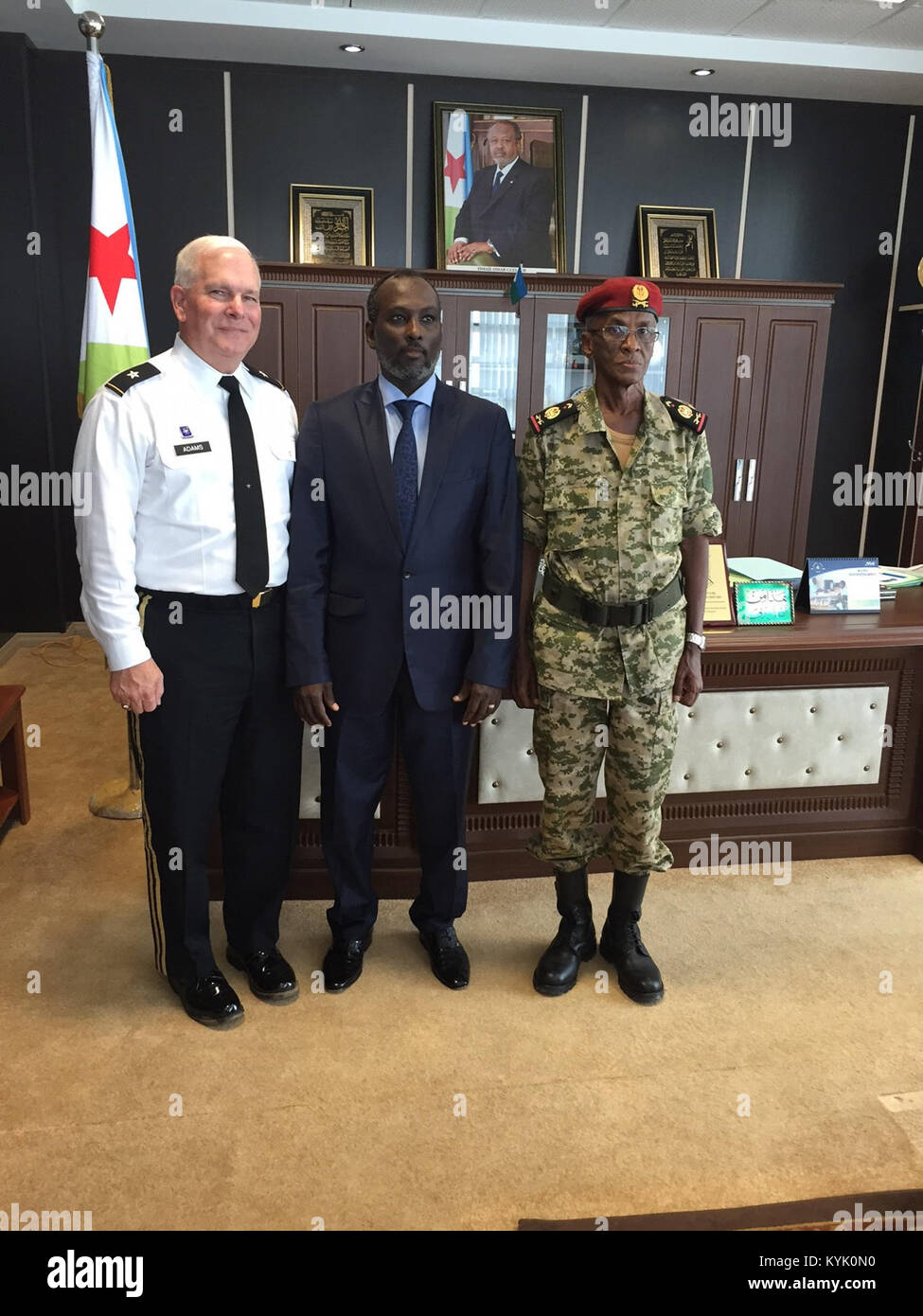 Brig. Gen. Ben Adams visits the Djiboutian National Assembly with their ...