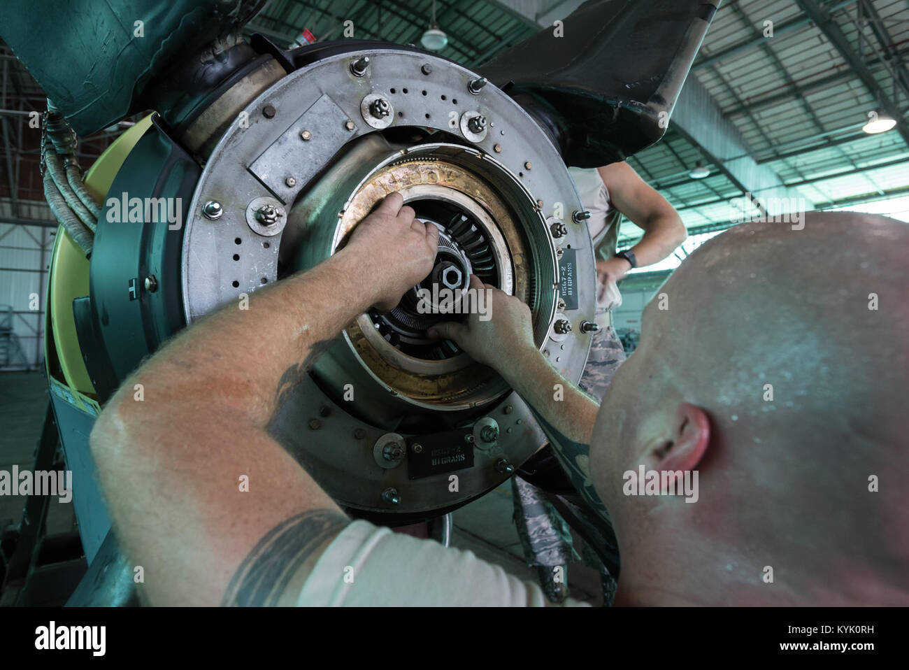 U.S. Air Force Staff Sgt. Michael Marks, a propulsion mechanic from the ...
