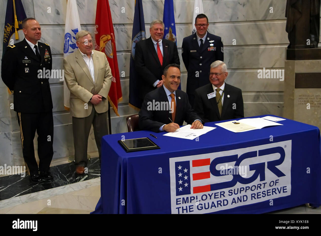 Governor Matt Bevin signs a statement of support of Kentucky's Employer ...