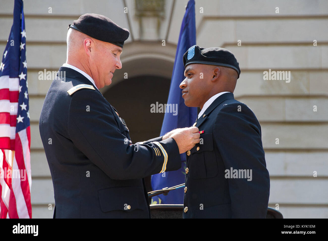 Col. Hal Lamberton presents the Commandant's Award to 2nd Lt. Markus ...