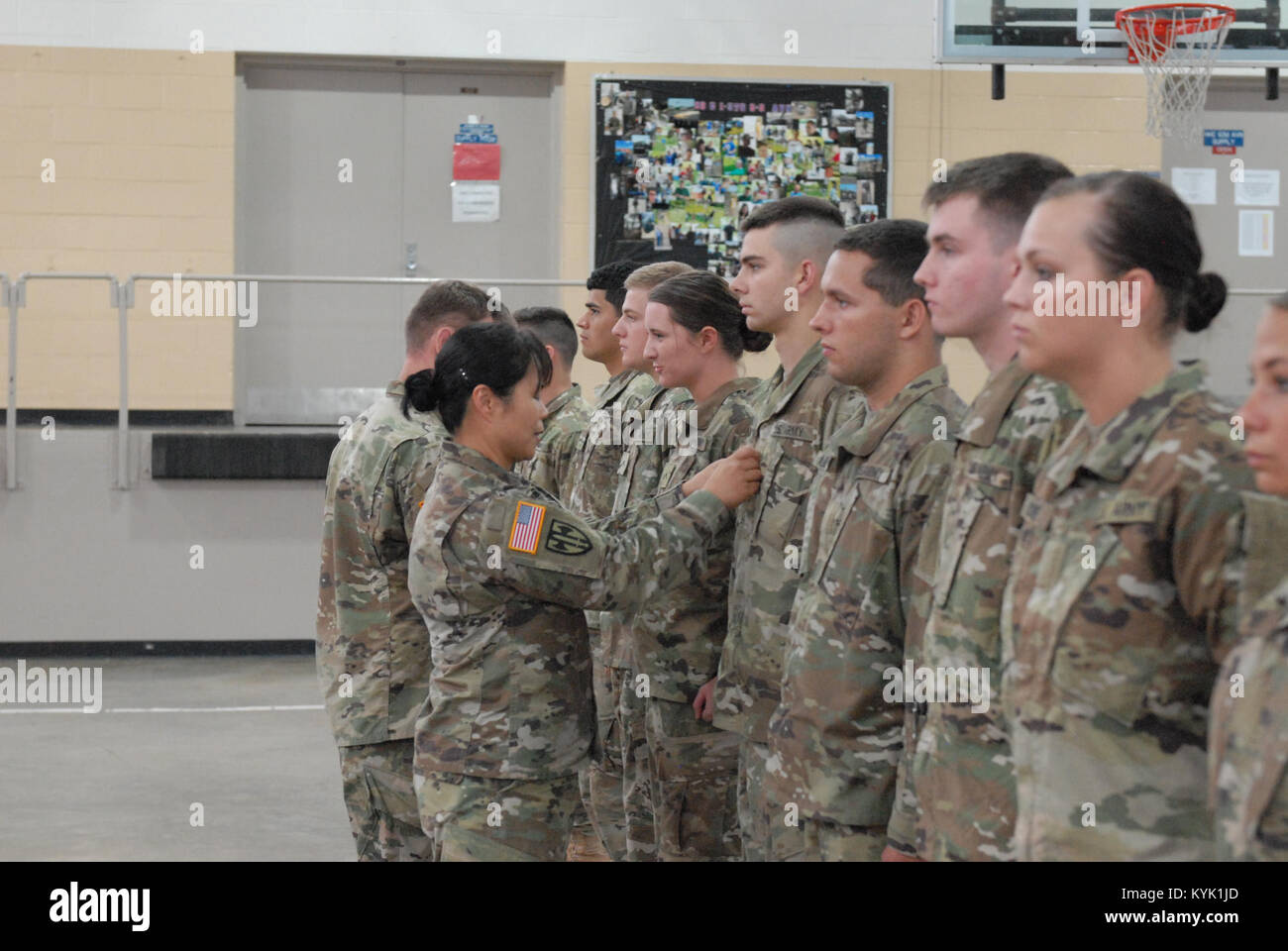 US military national guard awards and promotion ceremony Stock Photo ...