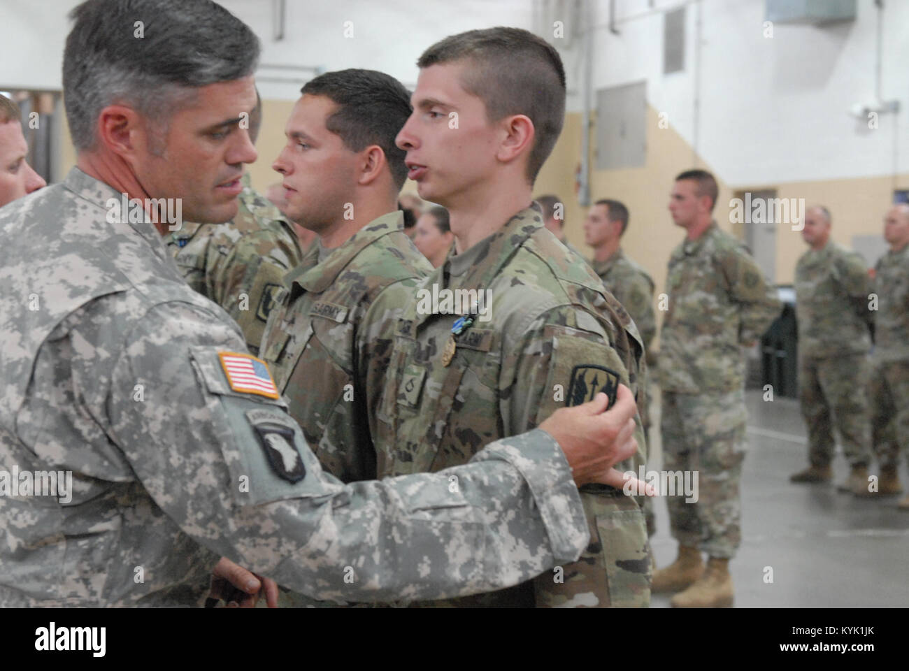 US military national guard awards and promotion ceremony Stock Photo ...