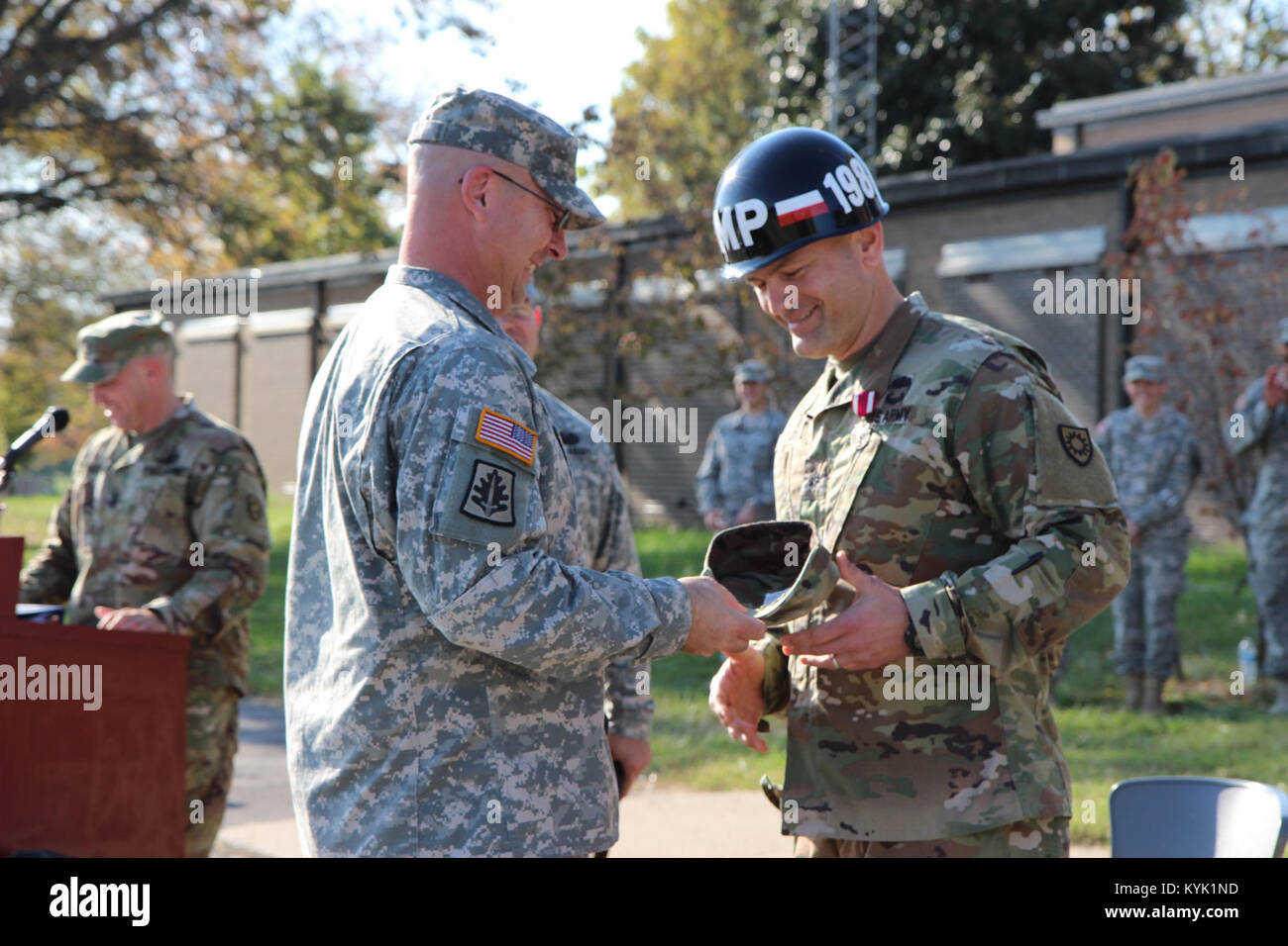 Guardsmen, family and friends gathered for the change of command ...