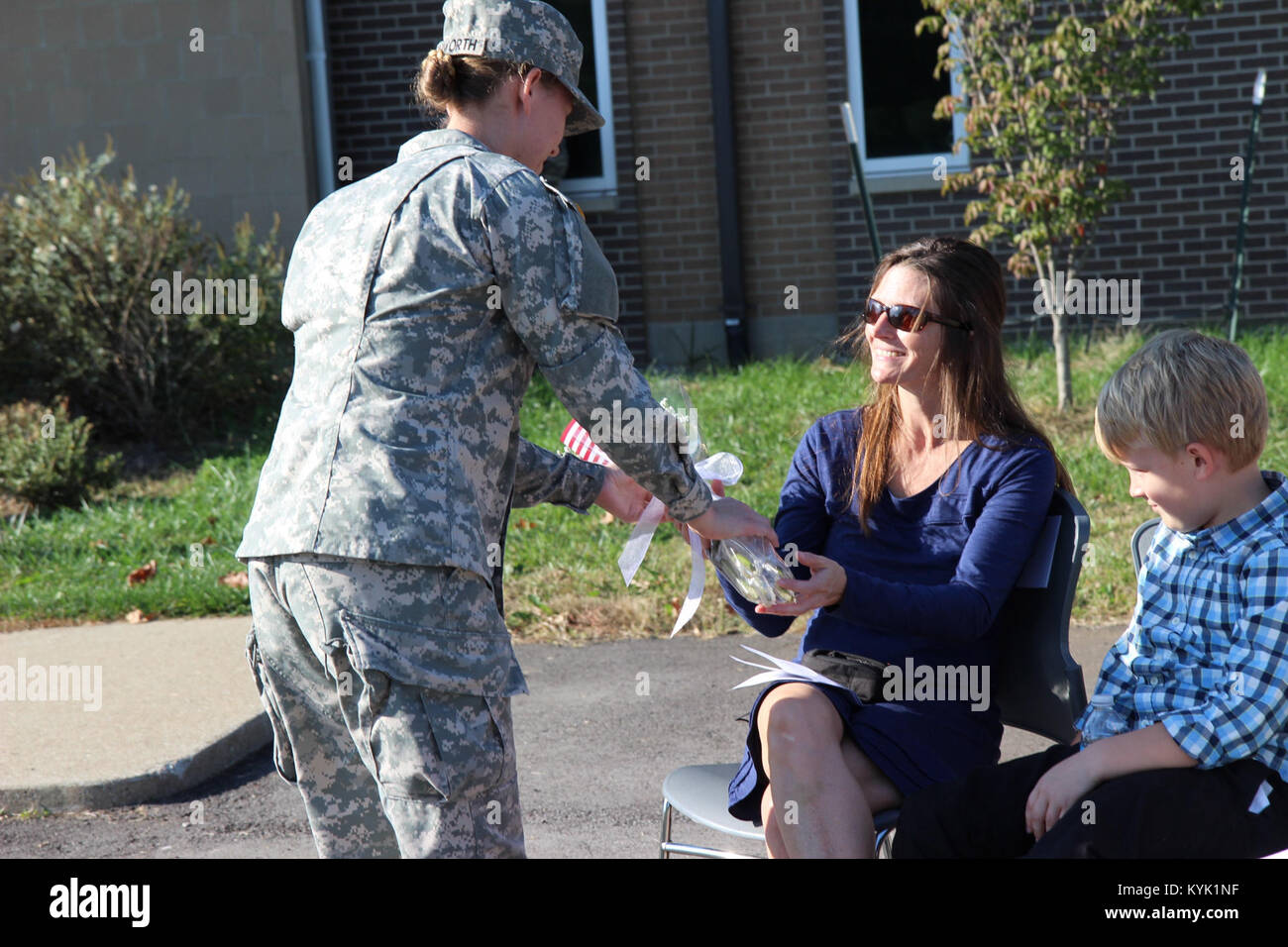 Guardsmen, family and friends gathered for the change of command ...