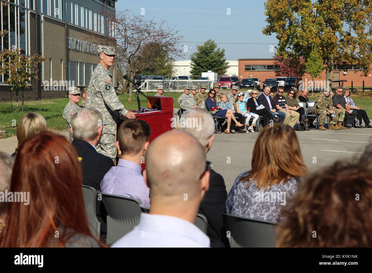 Guardsmen, family and friends gathered for the change of command ...