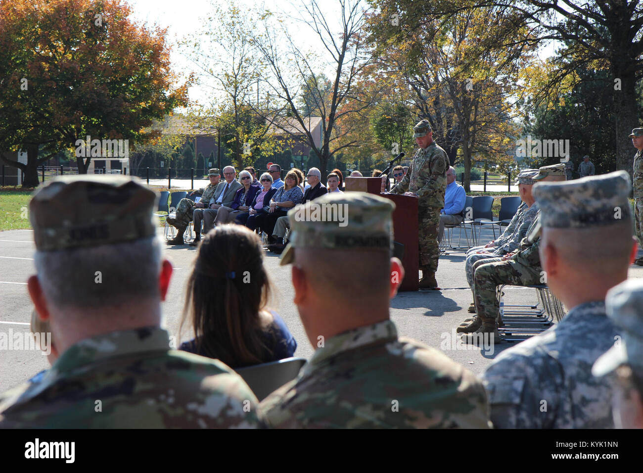 Guardsmen, family and friends gathered for the change of command ...