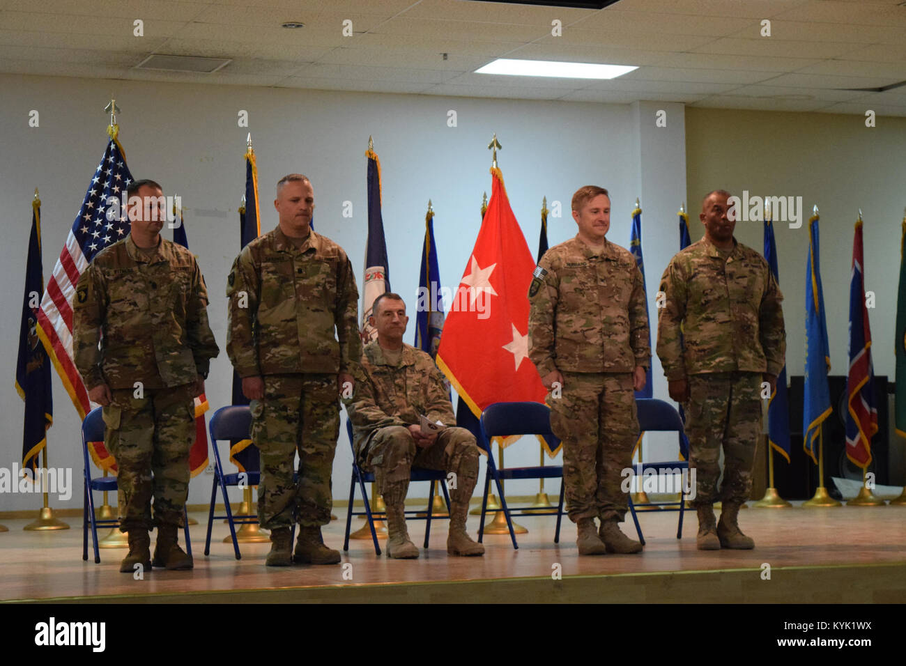 The command teams of the 149th MET (left) and the 116th MET (right ...